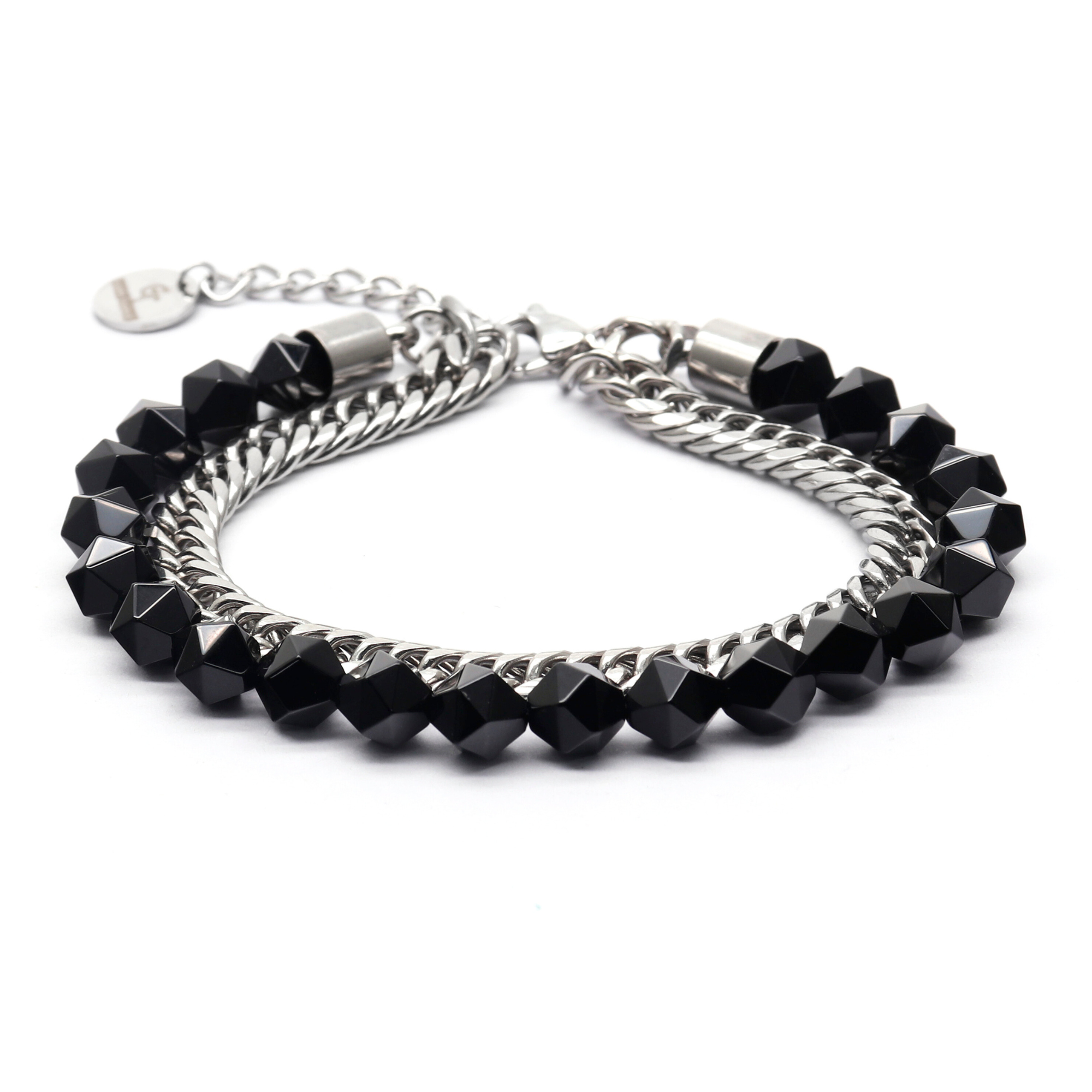 ONYX Faceted Bead Bracelet For Men | Men's Black Bead Bracelet – GT ...
