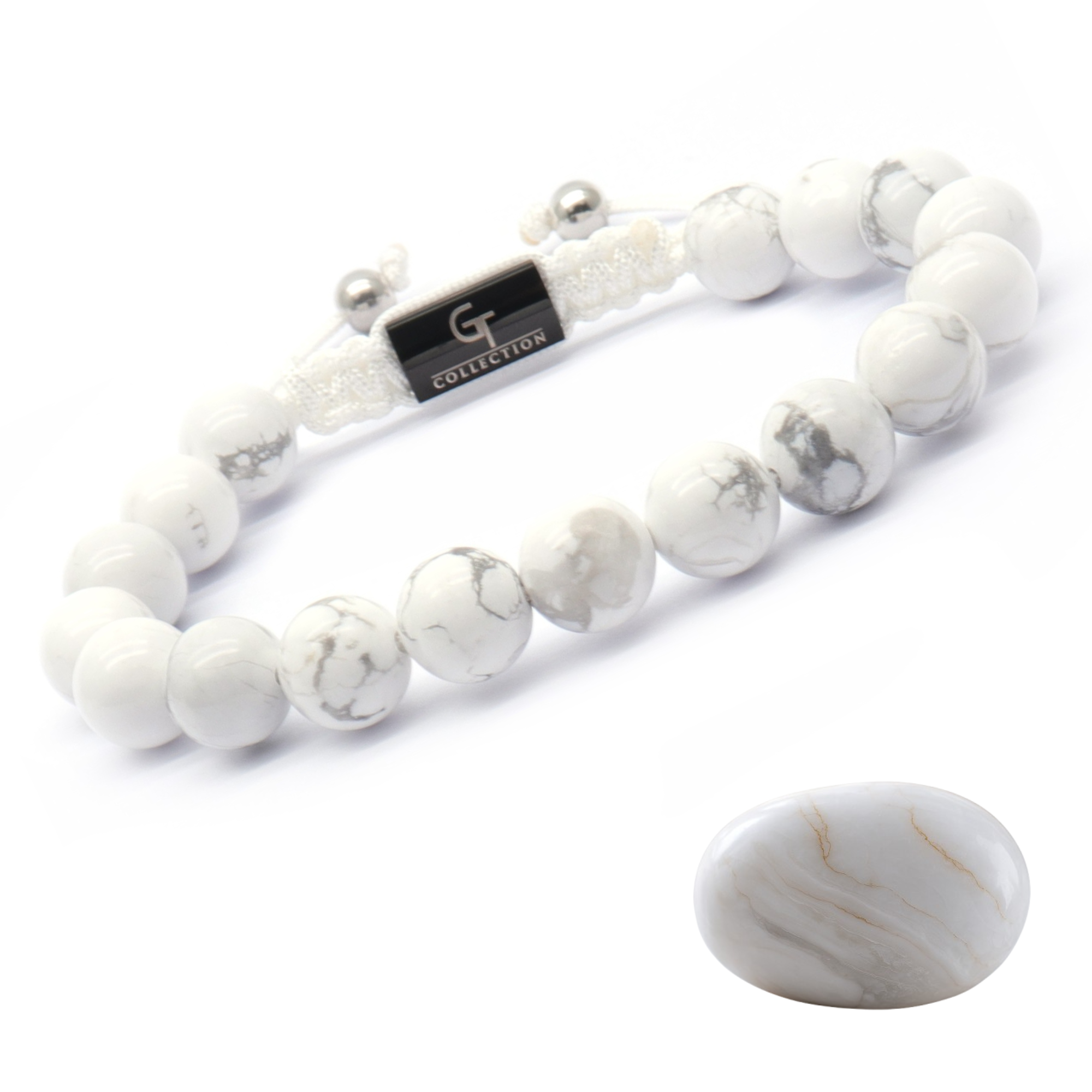 Howlite Bead Bracelet | Howlite Stone Bracelet Collection Online – GT ...